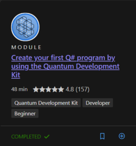 Quantum 개발 키트를 사용하여 첫 번째 Q# 프로그램 만들기 – 김정선의 Data 이야기